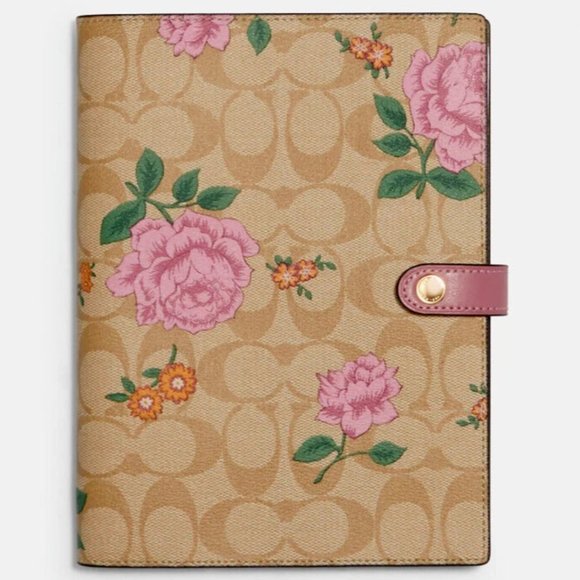 Coach | Accessories | Coach Notebook In Signature Canvas With Prairie ...